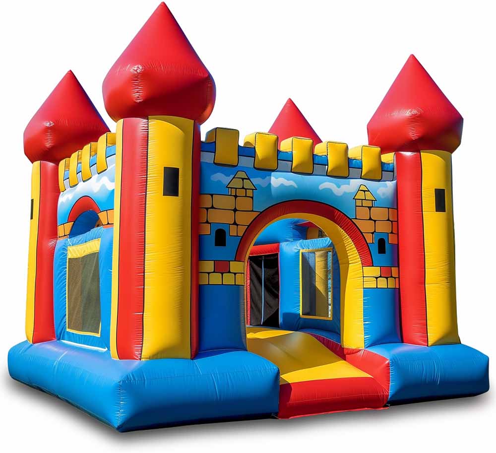 15ft Castle Bounce House With Basketball Hoop – inflatableisland.co