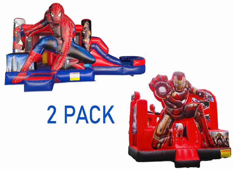 2 Pack Super Hero Bounce House Deal – inflatableisland.co