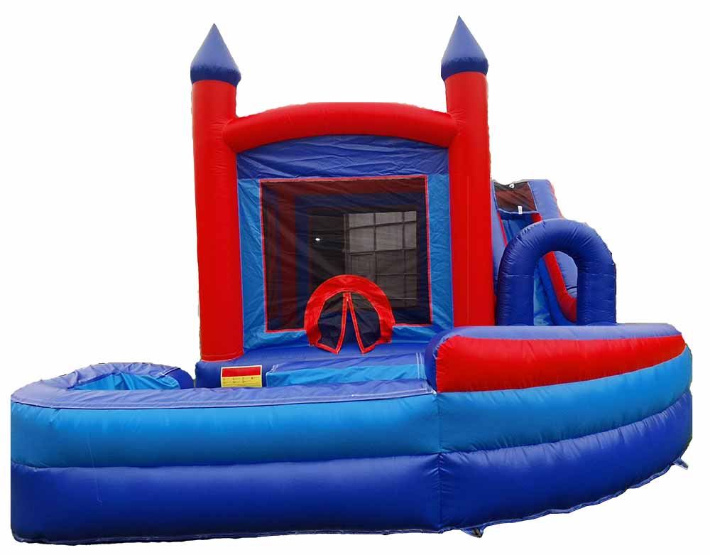 Combo Bounce House With Curved Slide – inflatableisland.co