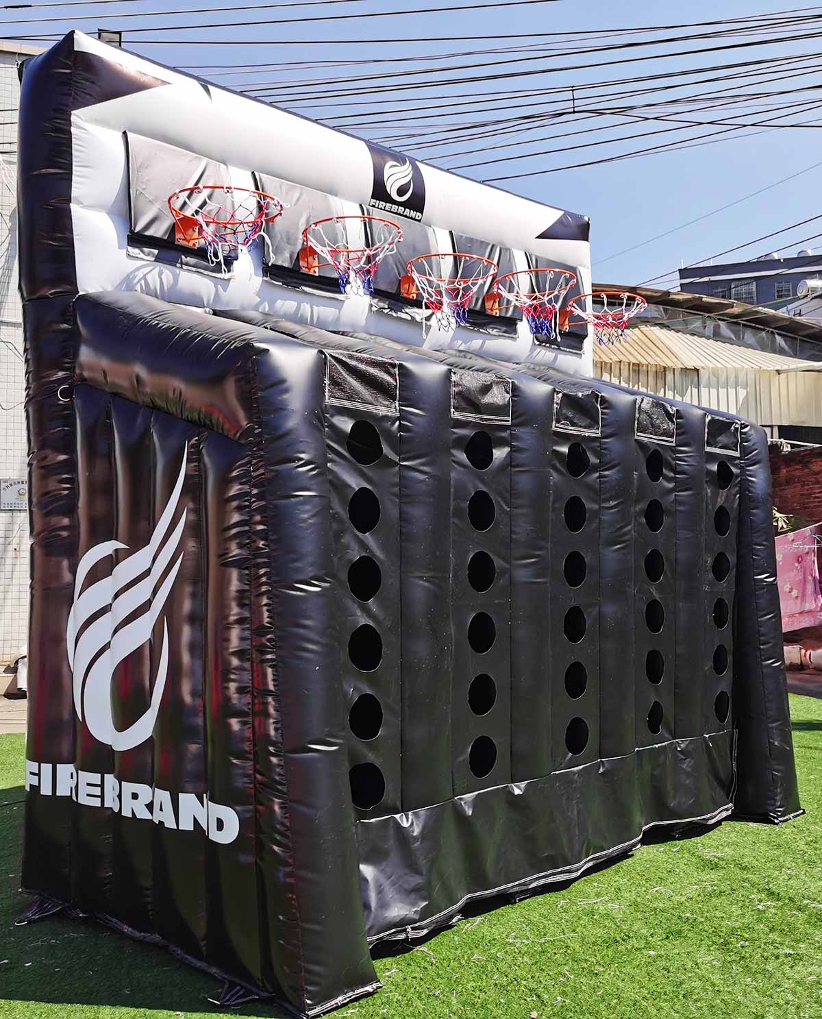 5 Hoop Inflatable Basketball Game Connect 4 – inflatableisland.co