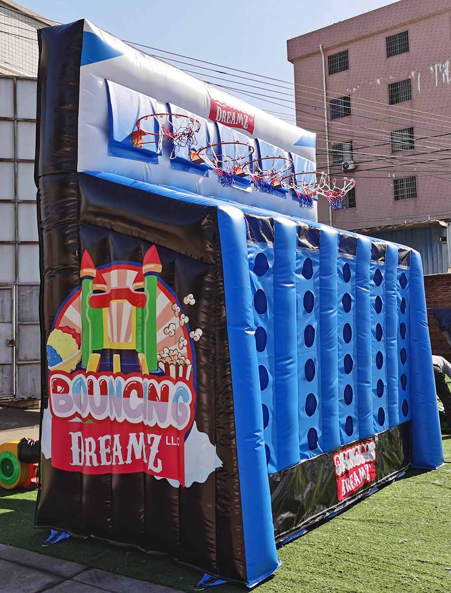 5 Hoop Inflatable Basketball Game Connect 4 – inflatableisland.co