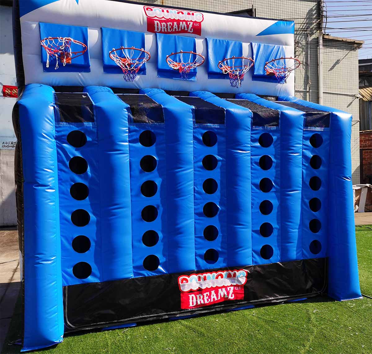 5 Hoop Inflatable Basketball Game Connect 4 – inflatableisland.co