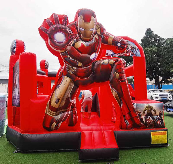 Iron Man Bounce House With Slide – inflatableisland.co