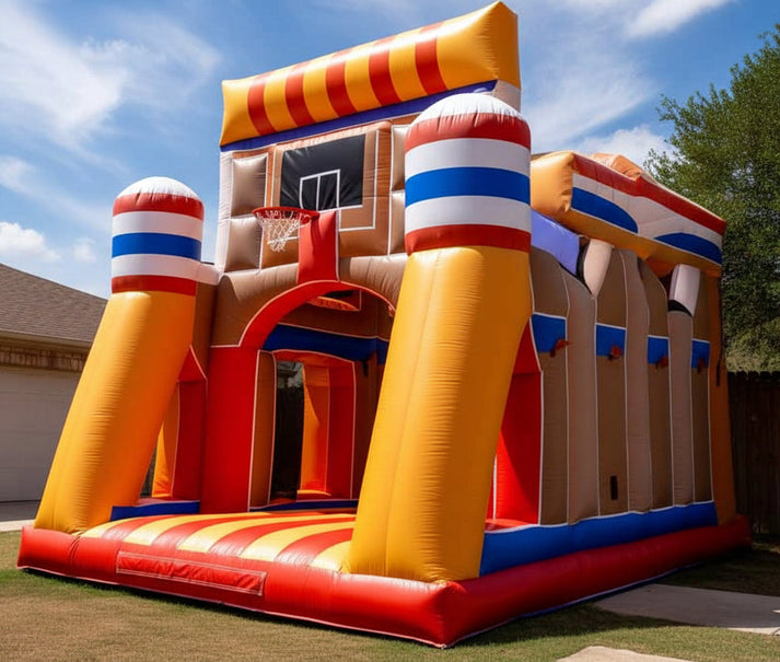 Basketball Bounce House With Hoop – inflatableisland.co