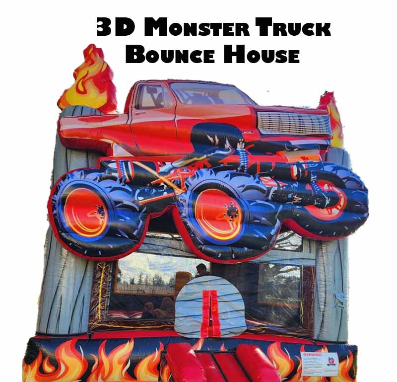 3D Monster Truck Bounce House For Sale – inflatableisland.co