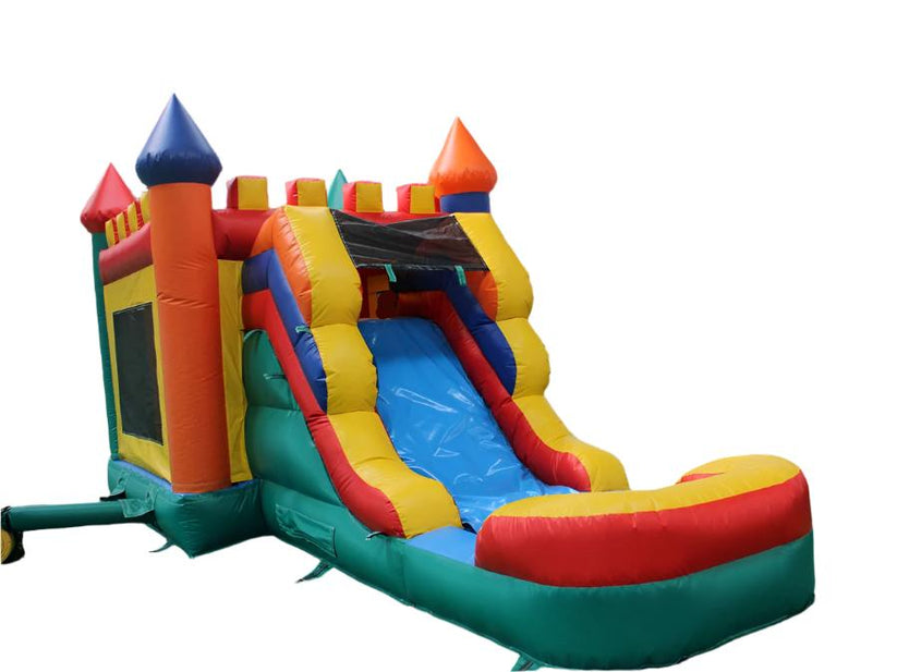 Wet or Dry Castle Bounce House With Slide – inflatableisland.co